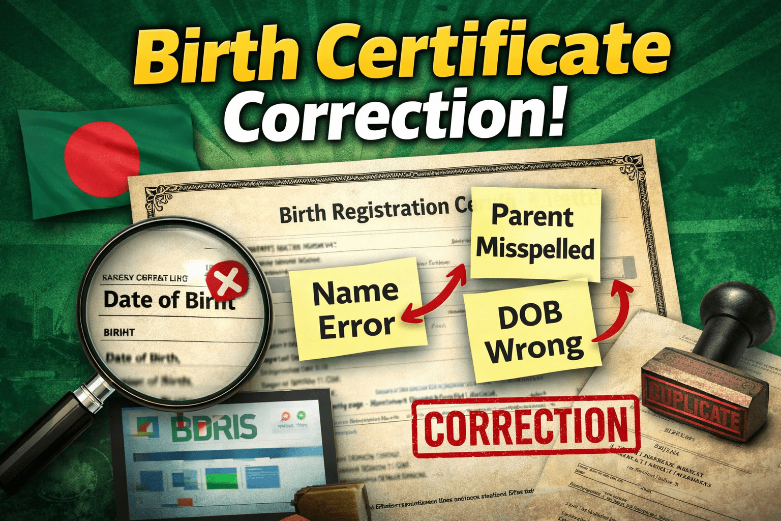 Birth Certificate Correction In Bangladesh (BDRIS Online Correction ...